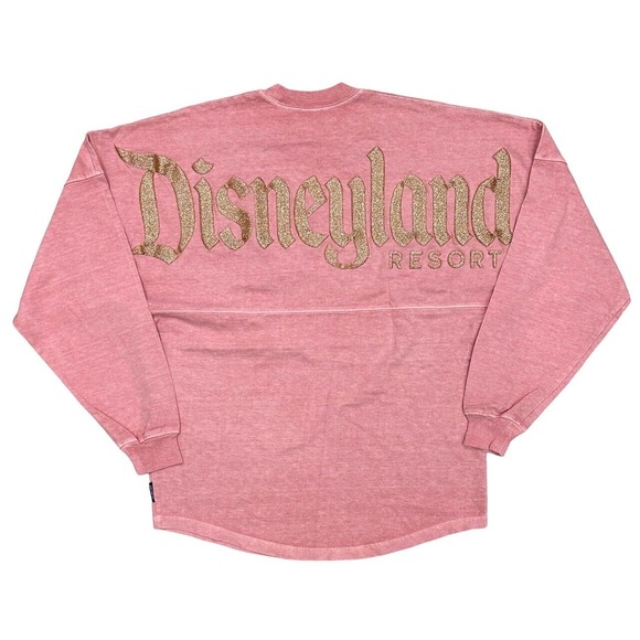 SPIRIT JERSEY | Tops | Disneyland Spirit Jersey Rose Gold Puff Glitter ...